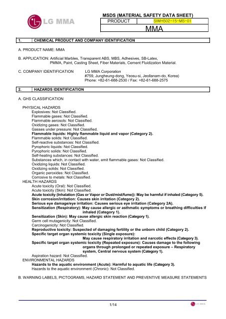 Aluminu m Oxide MMA - LG MMA