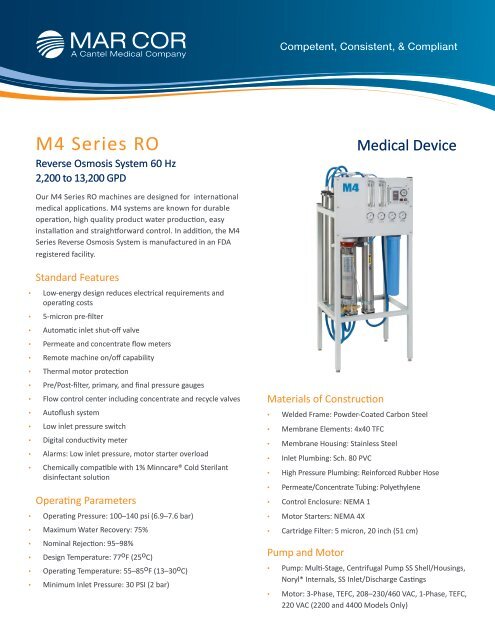 M4 (60Hz) - Mar Cor Purification