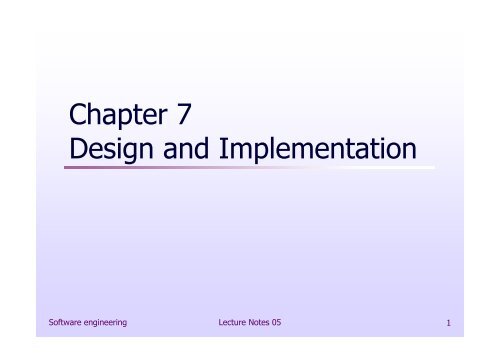 Chapter 7 Design and Implementation