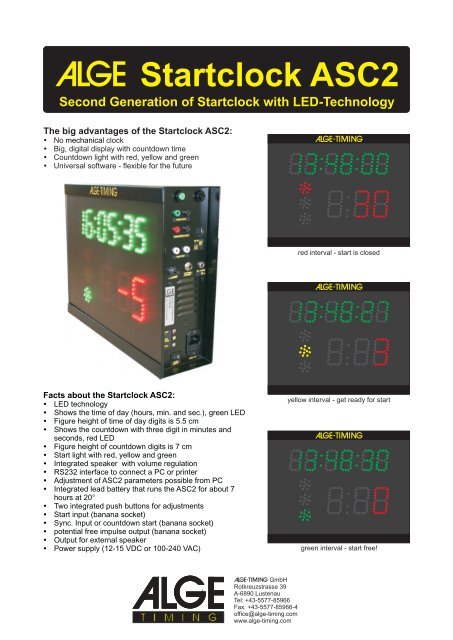 ALGE Startclock ASC2