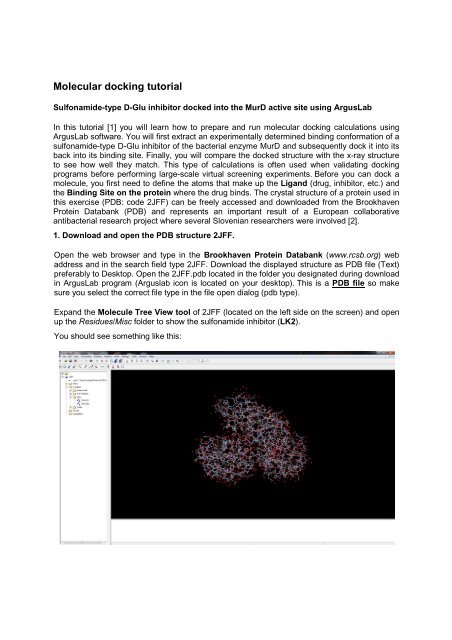 Molecular docking tutorial
