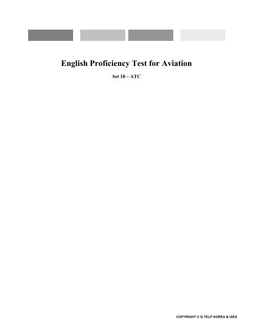 English Proficiency Test for Aviation