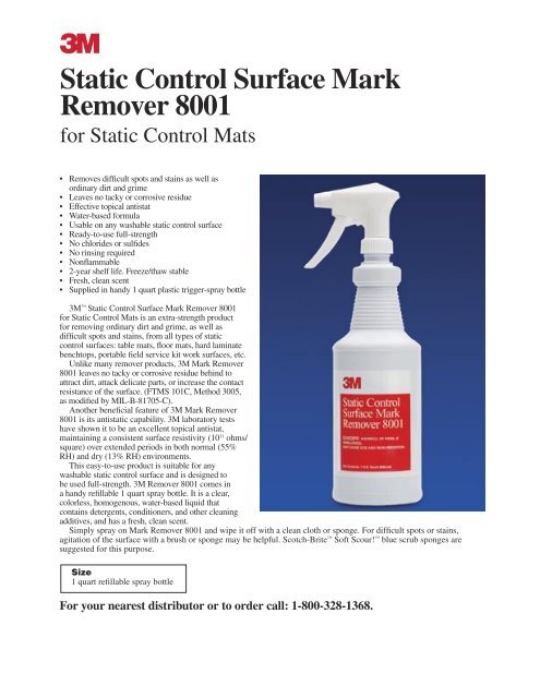 Static Control Surface Mark Remover 8001