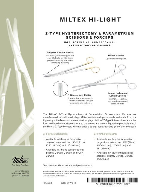 GYN Z-Type Hysterectomy Scissors & Forceps