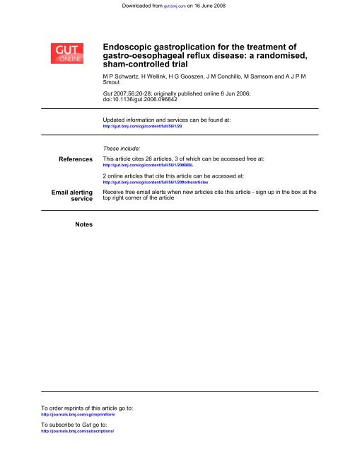 sham-controlled trial gastro-oesophageal reflux disease - Utrecht ...