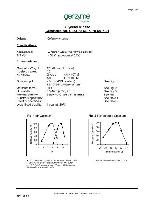 Glycerol Kinase (6495) - Sekisui Diagnostics