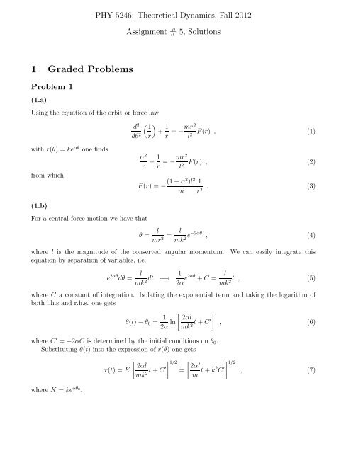 1 Graded Problems - FSU High Energy Physics