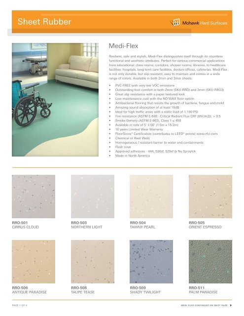 Sheet rubber - Mohawk Group