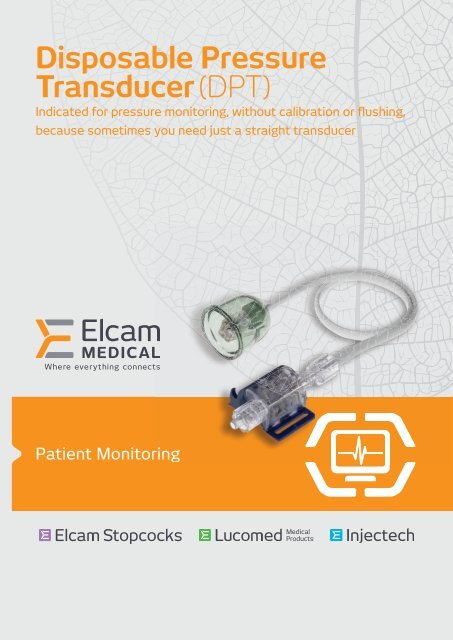 Disposable Pressure Transducer(DPT) - Elcam Medical