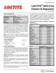 FLUID COMPATIBILITY CHART For Metal Threaded Fittings ... - Loctite