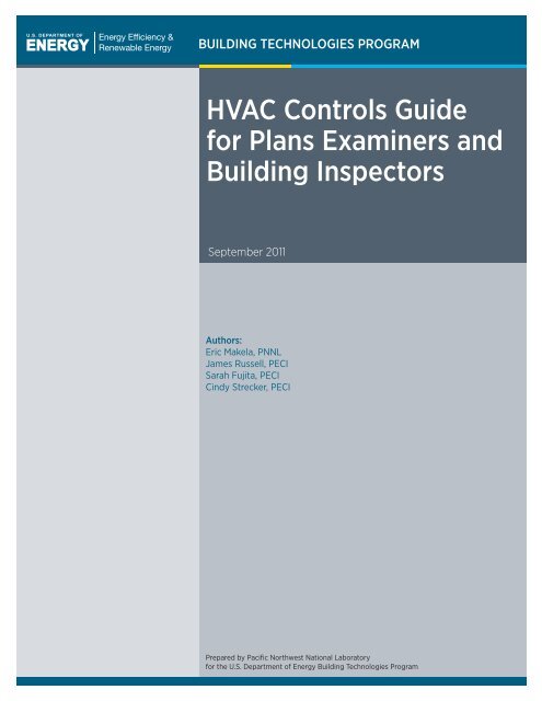 hVac controls guide for Plans examiners and Building inspectors