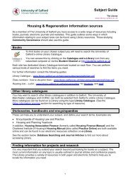 University of Salford - Campus Map and Guide