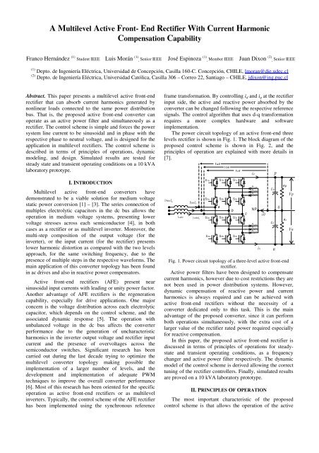 A Multilevel Active Front- End Rectifier With Current Harmonic ...