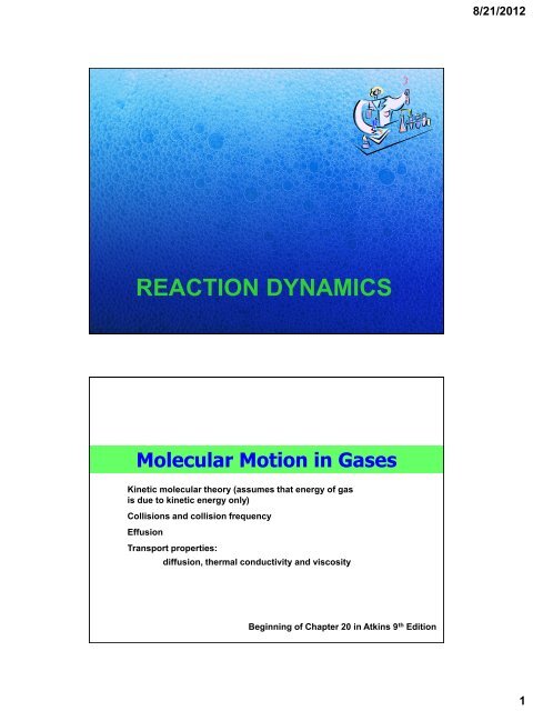REACTION DYNAMICS