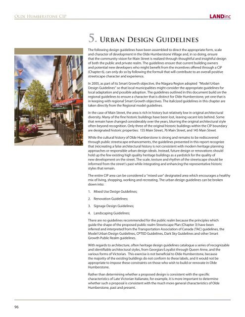 5. Urban Design Guidelines - City of Port Colborne
