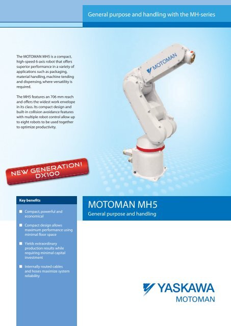 Motoman Mh5 Yaskawa Delivers Solutions With Motoman Robots