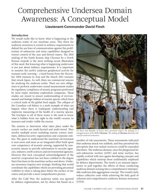 Comprehensive Undersea Domain Awareness - Canadian Naval ...