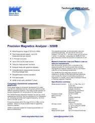Precision Impedance Analyzers 6500B Series - Wayne Kerr, Inc.