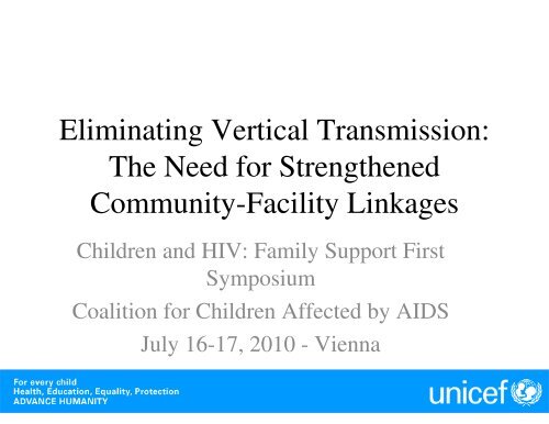 Eliminating Vertical Transmission - The Coalition for Children ...