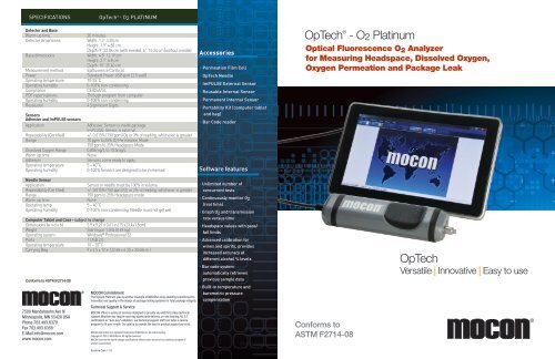 OpTechÂ® - O2 Platinum OpTech