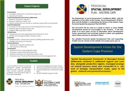 PSDP Brochure 2010 - Provincial Spatial Development plan