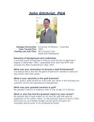 member classifications - Gateway PGA