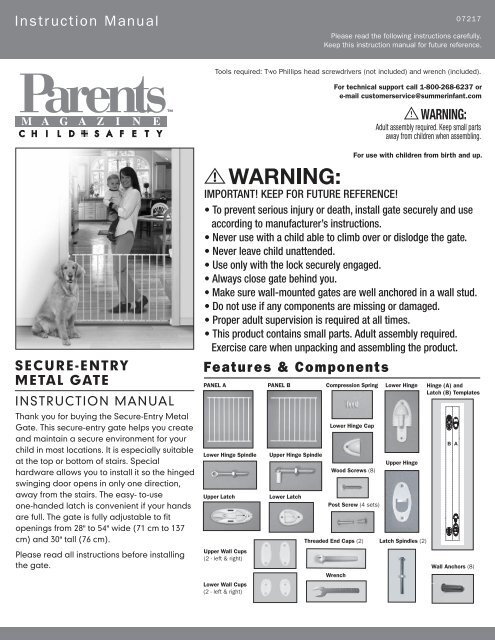 07217 Parents Magazine Secure-Entry Gate - Summer Infant