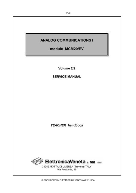 ANALOG COMMUNICATIONS I module MCM20/EV