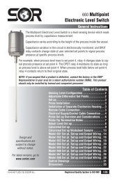 Mechanical Level Switches - SOR Inc.