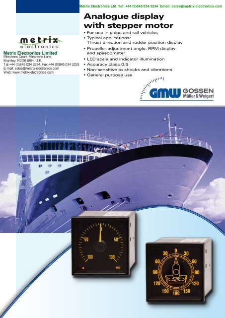 Pdf Catalogue Metrix Electronics Ltd