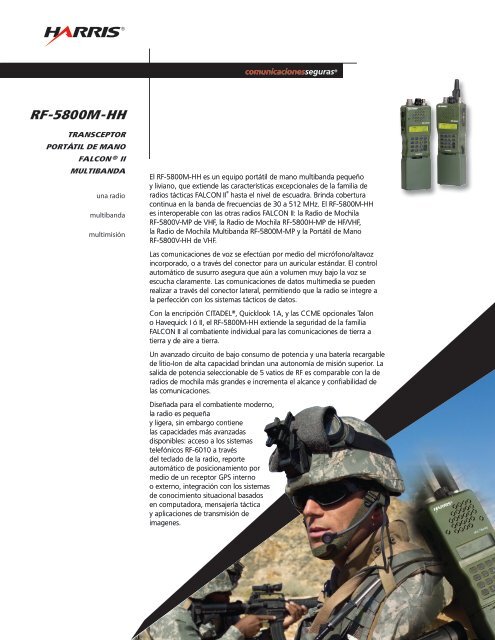 RF-5800M-HH Falcon II Multiband Handheld Radio