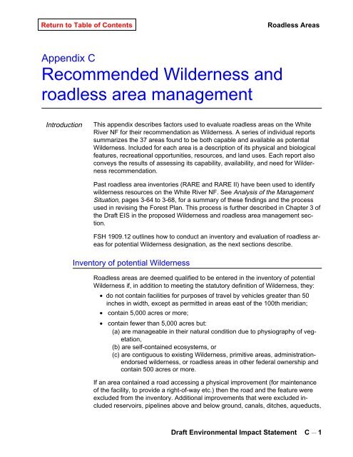 Draft EIS - Appendix C