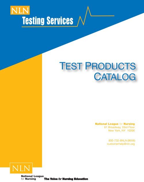 Test Products Catalog - National League for Nursing