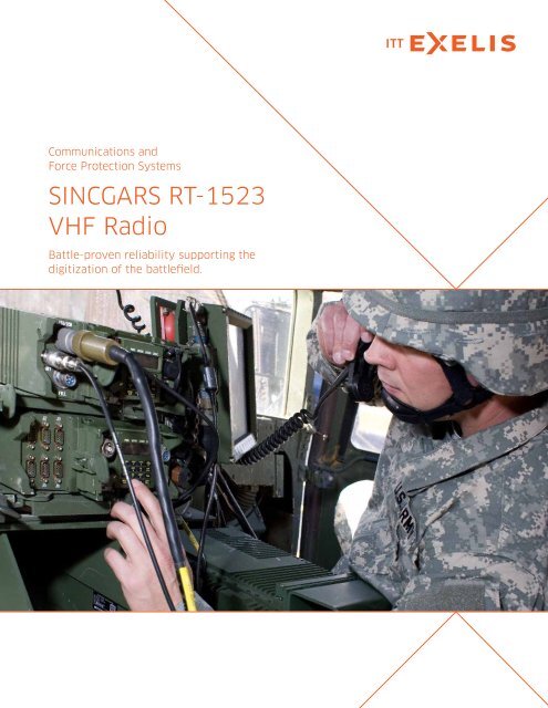 ITT Exelis SINCGARS RT-1523 VHF Radio