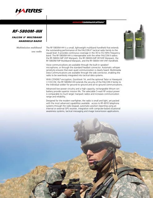 RF-5800M-HH Falcon II Multiband Handheld Radio