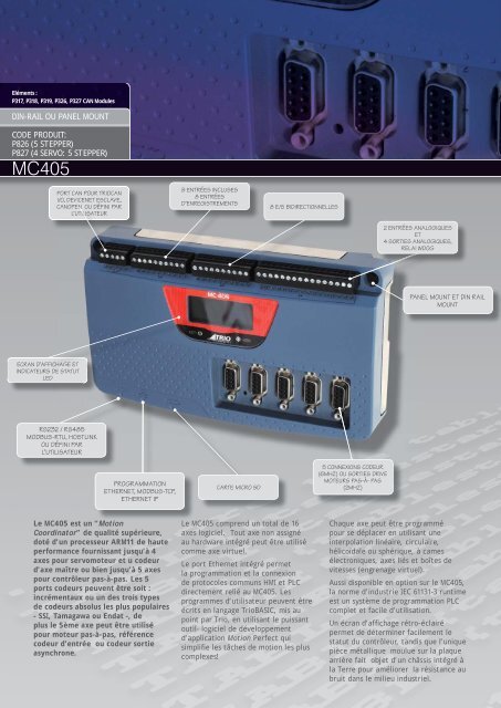 mc405 datasheet FRENCH v2.indd - Trio Motion Technology