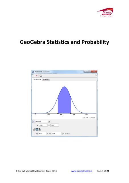 Using Geogebra for Probability & Statistics - Project Maths
