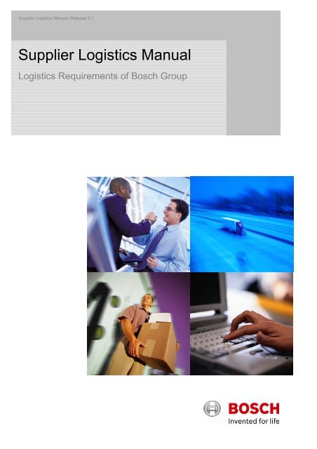 Supplier Logistics Manual