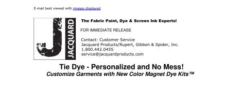 New Color Magnet Dye Kits - Jacquard Products