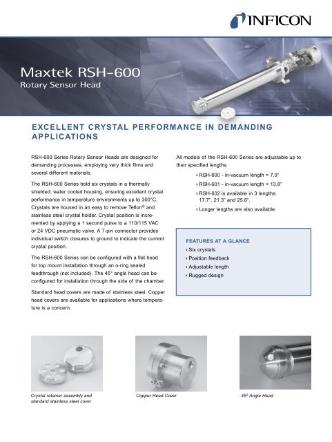 Maxtek RSH-600 Rotary Sensor Head