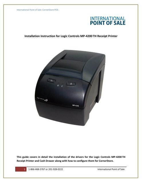 Installation Instruction for Logic Control MP-4200TH Receipt Printer