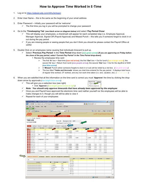 How to Approve Time Worked in E-Time