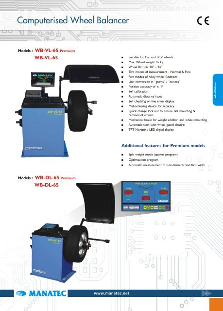 Computerised Wheel Balancer - Manatec