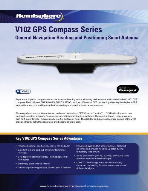 V102 GPS Compass Series General Navigation ... - Hemisphere