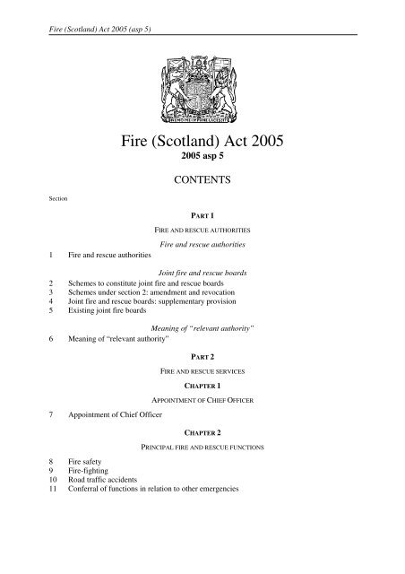 Fire (Scotland) Act 2005 - Legislation.gov.uk