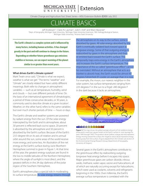 Global Warming Fact Sheet