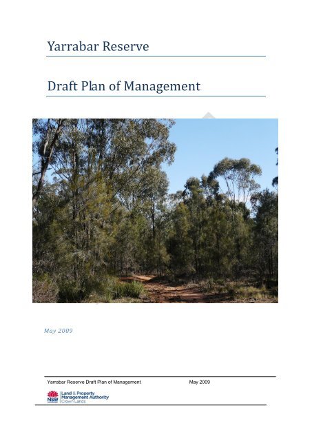 Yarrabar Reserve Draft Plan of Management - Land