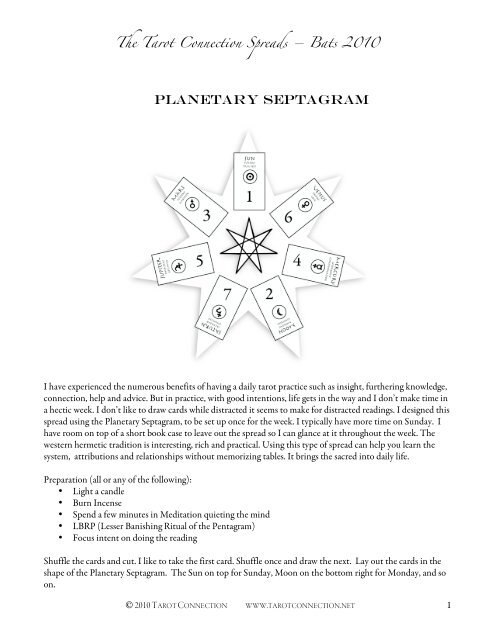 PLANETARY SEPTAGRAM - The Tarot Connection