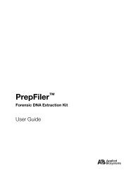 Validation of the PrepFiler™ Automated Forensic DNA Extraction Kit ...