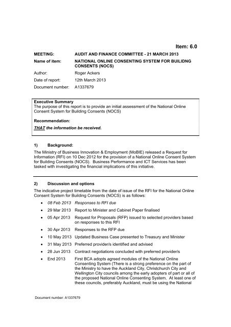 national online consenting system for building consents - Far North ...